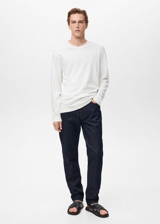 Mango Jean Bob regular-fit bleu - Homme - 38 - MANGO MAN