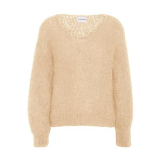 Americandreams Beiger Mohair-Strickpullover - - Knitwear - Damen - Beige - S