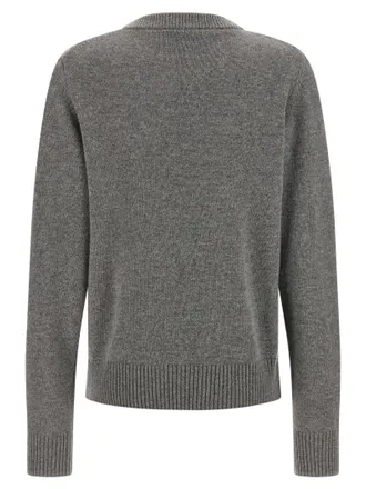Ganni Teddy Bear Intarsia Graphic Sweater - Grey