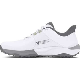 Under Armour Drive Pro Herren-Golfschuh mit Spikeless Wide, (100) Weiß/Weiß/Metallic Gun Metal, 44.5 EU Weit, 3026921