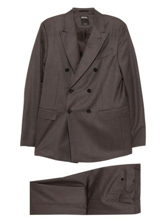 Ermenegildo Zegna costume en laine - Marron