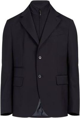 Emporio Armani Veste avec gilet int&eacute;rieur en toile de laine vierge