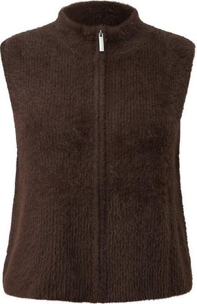s.Oliver Cardigan Strickjacke Flauschige Strickweste mit Stehkragen