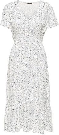 Only Onlmarianne Life S/S Robe midi WVN, Cloud Dancer, S