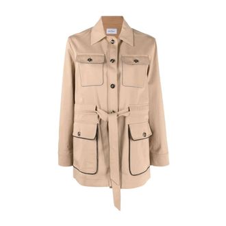 Ferragamo Lange Jacke - - Jackets - Damen - Beige - 2XS