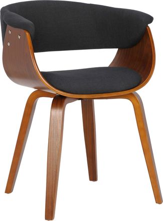 Clp Esszimmerstuhl Bruce mit Stoffbezug, Holzgestell, in stilvollem Schwarz für Esszimmer oder Küche | Sessel bis 150 kg belastbar, Farbe:schwarz, Gestell