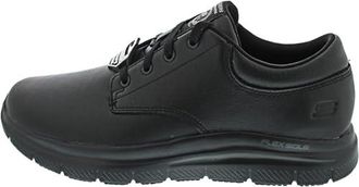 Skechers Homme Flex Advantage SR Fourche Chaussures De Santé Et Service Alimentaire, Black Leather, 45.5 EU