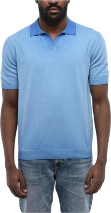 Altea Homme, Tops, Bleu, Taille: L Polo en Coton Bleu