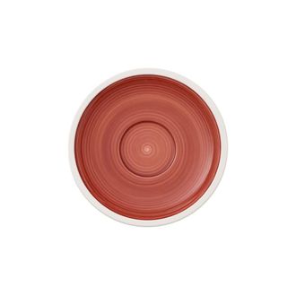Villeroy & Boch Villeroy und Boch Manufacture Rouge Untertasse, 16 cm, Premium Porzellan, Rot