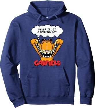 Garfield Sneaky Cheeky Cat Kitty LOL 80er 90er Classic Cartoon Pullover Hoodie