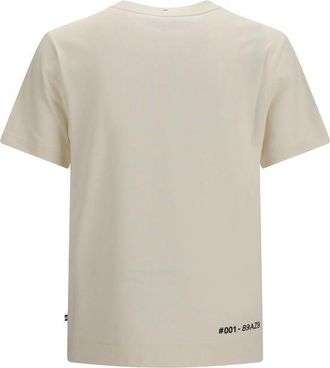 Moncler Logo-Print Cotton T-Shirt - Beige
