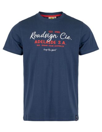 Roadsign Herren T-Shirt sportliches Print-Shirt für entspannte Tage mit urbanem Flair Navy, 2XL