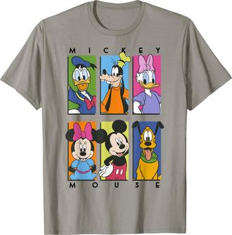 Disney Mickey & Friends Character Panel Red Graphic T-Shirt T-Shirt