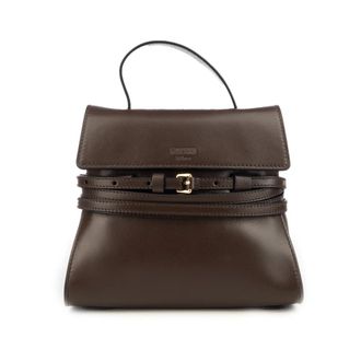 Moschino Buckle Leather Mini Bag - - Bags - Damen - Braun - ONE SIZE