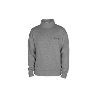 Off-white Cashmere Rollkragenpullover - - Knitwear - Herren - Grau - M