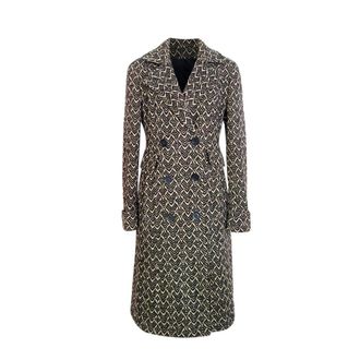 Max Mara Weekend MaxMara Black & Beige Jacquard Coat