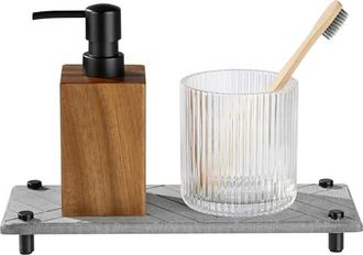 Navaris Organisateur évier Salle de Bain - Support égouttoir 28 x 11 x 2,5 cm en diatomite Naturelle - Rangement evier Cuisine pour éponge Savon