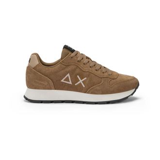 Sun 68 Braune Ledersneaker mit Sandlogo - - Shoes - Herren - Braun - 46 EU