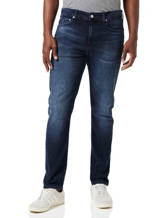 Calvin Klein Jeans Herren Schmaler Kegel Jeans, Denim Dark, 32W / 30L