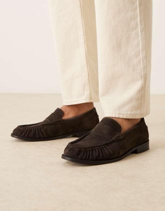 WALK LONDON Walk London - Riva - Mocassins fronc&eacute;s en daim - Marron-Brown