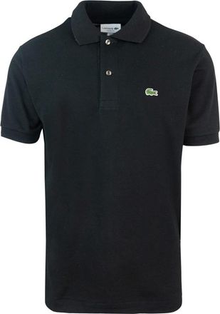 Lacoste Homme, Tops, Noir, Taille: L Polo Noir Col &agrave; C&ocirc;tes Coupe Classique