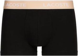 Lacoste Lot de 3 boxers en coton m&eacute;lang&eacute;