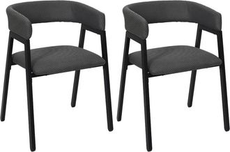 The Home Deco Factory Fauteuil Design Atome Gris - Lot De 2