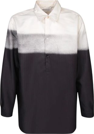 Maison Margiela Homme, Tops, Multicolore, Taille: M Trompe Loeil Twill Shirt