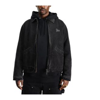 Patta Gewaschene Canvas-Jacke Schwarz - - Jackets - Herren - Schwarzk - M