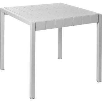 Beliani Beliani - Gartentisch grau Kunststoffgestell 81 x 84 cm 4-Sitzer wetterfest f&uuml;r Garten Terrasse Au&szlig;enbereich Outdoor