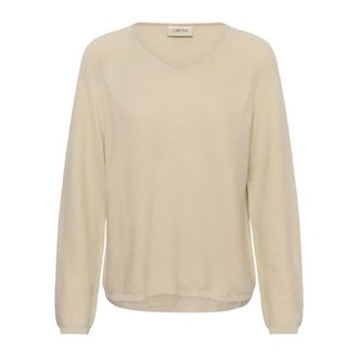Cream Femme, Pulls, Beige, Taille: 44 FR Tricots &agrave; Col en V