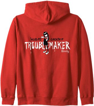 Emily The Strange Offiziell Emily The Strange Worlds Greatest Troublemaker Fan Kapuzenjacke