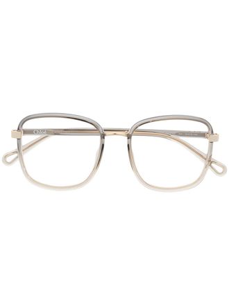 Chlo&eacute; lunettes de vue &agrave; monture oversize - Or