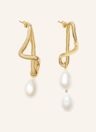 Missoma Missoma Ohrringe Molten Pearl Drop By Glambou gold