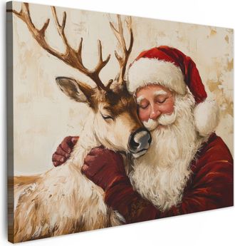 MuchoWow © Bild auf Leinwand 70x50 cm Weihnachtsdeko Schlafzimmer Bilder Badezimmer Wand Deko Wohnzimmer Weihnachtsgeschenke Modern Bilderwand Geschenk Weihnac