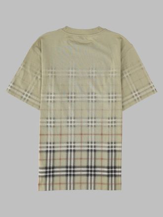 Burberry Check Print T-Shirt - Beige