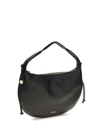 Coccinelle Womens Thess Shoulder Bag Noir Calf Leather Bos Taurus