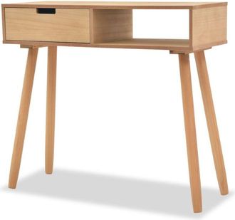vidaXL Table console Bois de pin massif 80 x 30 x 72 cm Marron Vidaxl
