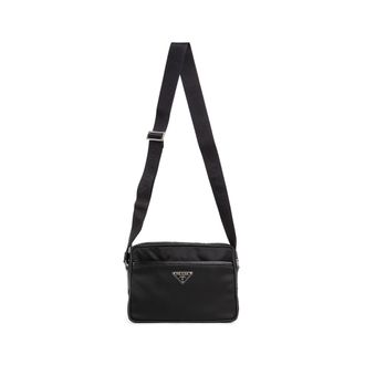 Prada Nylon And Saffiano Leather Shoulder Bag