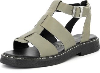 Kickers Kickers Femme Lila Sandale Plate - B0DY33JWGQ - Kaki, 36 EU