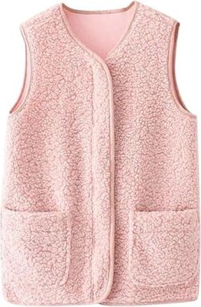 Generic Gilet Sans Manche Femme Gilet Femme D&eacute;contract&eacute; Quotidien Ville En Laine DAgneau - Coupe Ample Et Fausse Fourrure Pour Chaleur Naturelle