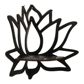 NUOBESTY Lotus Hohlmuster Eckregal Schwebendes Wandregal zur Wandmontage Formstabil Vielseitig Nutzbar als Pflanzenhalter und B&uuml;cherregal Passend f&uuml;r Schlafzim