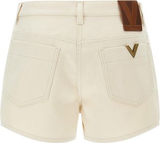 Valentino Garavani Cotton Bermuda Shorts - Beige