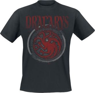 Game of Thrones Dracarys Homme T-Shirt Manches Courtes Noir S 100% Coton Regular/Coupe Standard