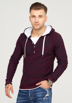 Behype. Kapuzensweatshirt JOSHA in melierter Optik