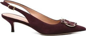 Ferragamo Femme, Chaussures, Rouge, Taille: 37 1/2 EU Decollette