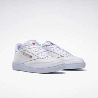 Reebok Classic Sneaker REEBOK CLASSIC CLUB C 85, Damen, Gr. 36, wei&szlig; (wei&szlig;, light, grau), Leder, Synthetik, Schuhe Skaterschuh Sneaker low, Topseller