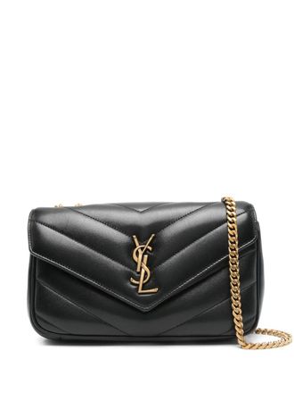 Saint Laurent petit sac port&eacute; &eacute;paule &agrave; logo Loulou - Noir