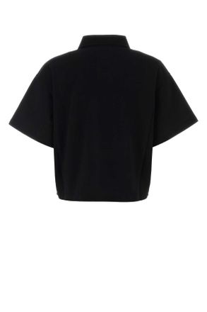 Saint Laurent Oversized Polo Shirt - Black