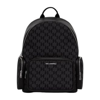 Karl Lagerfeld K/Monogram Rucksack - - Bags - Herren - Schwarzk - ONE SIZE